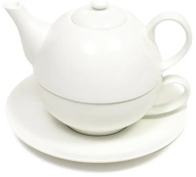 Maxwell and Williams Konvice na čaj 450 ml se šálkem bílá - WHITE BASICS