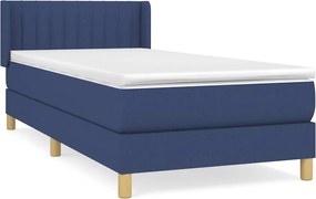 Box spring postel s matrací modrá 90x200 cm textil 3130407