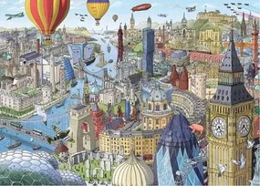 Ravensburger Puzzle Kolem Velké Británie a Irska / 1000 dílků / od 14