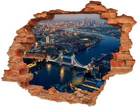 Wallmuralia Fototapeta díra na zeď 3D Londýn z ptačího pohledu 90x70 cm