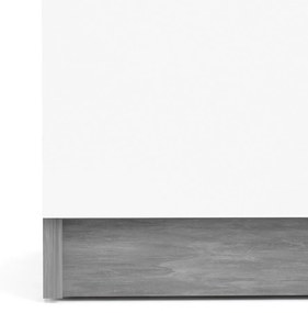 NEW:Komoda Simple 234 beton/bílý lesk
