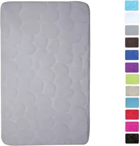 MSV PEBBLES koupelnová předložka 50 x 80 cm šedá / PU pěna / protisklu