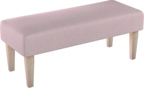 Dlouhá lavička 100x40cm barva růžová látka pletený vzor