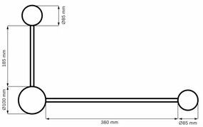LED Nástěnné svítidlo JOY 2xGX53/6W/230V černá