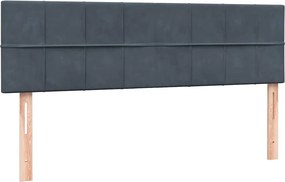 Box spring postel s matrací tmavě šedá 160x210 cm samet 3316216
