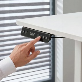 Elektricky výškově nastavitelný rám psacího stolu, 2 motory – bílý 110-180 cm DV-202ODF - bílá
