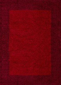 Kusový koberec Life Shaggy 1503 red Kulatý průměr 120 cm