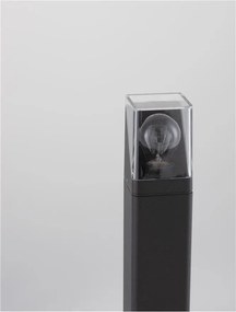 NV 9492750 Venkovní sloupkové svítidlo SELENA antracitový hliník a čirý akryl E27 1x12W 220-240V bez žárovky IP65 - NOVA LUCE
