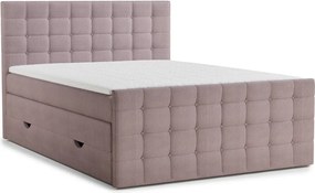Fialová boxspring postel s úložným prostorem 160x200 cm Tasca – Maison de Rêve