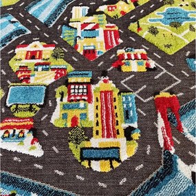 DY Dětský barevný koberec s motivem města Color Kids 03 Rozměr: 100x150 cm