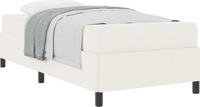 Rám postele s matrací Krémová 90 x 200 cm textil 3399102