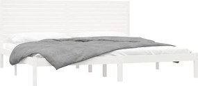 Rám postele bílý masivní dřevo 200 x 200 cm 3104629