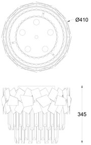 Brilagi - LED Křišťálové stropní svítidlo MIRAGE 5xE14/40W/230V