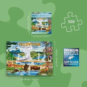 RAVENSBURGER Puzzle Yellowstonský národní park / 500 dílků
