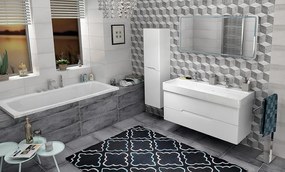 Sapho, MEDIENA umyvadlová skříňka 77x50,5x49cm, bílá matná/bílá matná, MD080