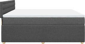 Box spring postel s matrací tmavě šedá 180x200 cm textil 3287550