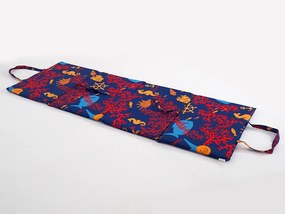 Plážové lehátko MOŘSKÝ KONÍK S KORÁLY 137x49 cm, modré