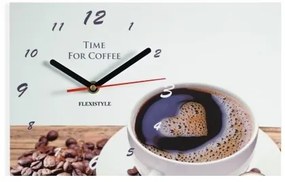 Nástěnné hodiny s šálkem kávy