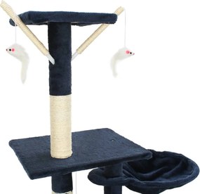 Škrabadlo pro kočky se sisalovými sloupky 230-250 cm modré 170621