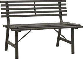 Zahradní lavička 110 cm ocel černá 317135