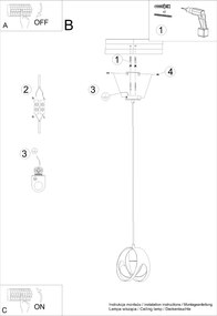 Sollux Lighting Závěsné svítidlo TULOS 1 bílé