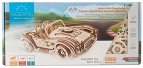 Ugears 3D dřevěné mechanické puzzle Driftující závoďák Cobra