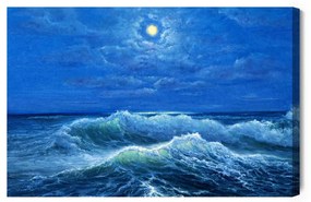 Obraz Vlny Na Moři Nedostatek Nedostatek Přírodní plátno 100x70