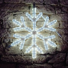Easy Fix 2D LED světelná vločka V. Ø 67 cm, ledově bílá, závěsný, 3D tisk