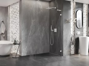 Mexen Lunar L, sprchová stěna pravá 50 x 200 cm, 8mm čiré sklo, bílý profil, 830L-050-000-20-00-P