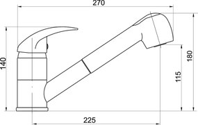 NOVASERVIS dřezová teleskopická baterie TITANIA LUX chrom, 91081,0