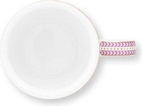 Pip Studio Jolie Dots Gold hrnek 350ml, růžový (hrnek z tenkostěnného porcelánu)