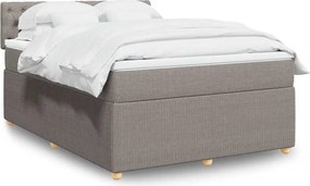 Box spring postel s matrací taupe 140x190 cm textil 3289762