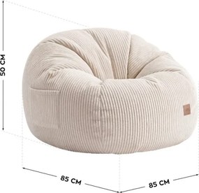 Sedací pytel s podnožkou COMFY 3.0 béžový