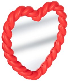Zrcadlo Heart, červené