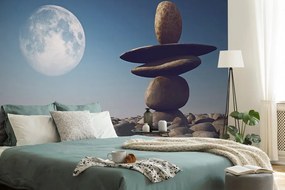 Samolepící tapeta kameny v měsíčním světle - 450x300 cm