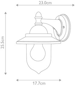 Elstead GZH-SDN2 - Venkovní nástěnné svítidlo SANDOWN 1xE27/60W/230V IP44
