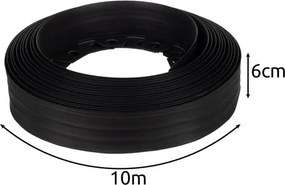 Zahradní plastový obrubník 60mm, 10m s kolíky Gardlov 24562