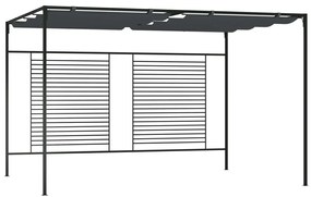 Altán se zatahovací střechou 4x3x2,3 m antracitový 180 g/m²