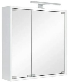 German Zrcadlová skříňka s LED osvětlením Flora, dřevotříska / bílá