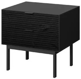 FALCO Noční stolek Sean černá/masiv černá 9741