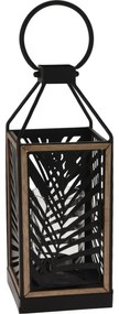 Kovová lucerna Mollina černá, 15,2 x 15,2 x 38 cm