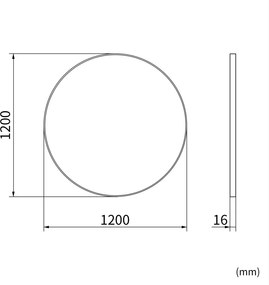 Erga Round, kulaté zrcadlo 120cm, zlatý rám, ERG-V01-ROUND-1212-GD