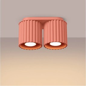 Broskvové kovové bodové svítidlo 10x21 cm Zora – Sollux