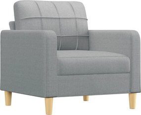 3dílná sedací souprava s poduškami světle šedá textil 3201242
