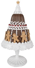 Dekorace dort s perníčky na podnosu na noze Gingerbread Cake - Ø 29*52 cm