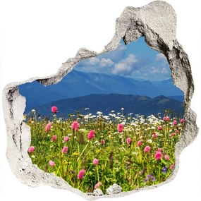 Wallmuralia Nálepka fototapeta 3D výhled Louka v horách 75x75 cm