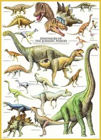 EUROGRAPHICS Puzzle Dinosauři z jurského období / 1000 dílků / 48,9 ×