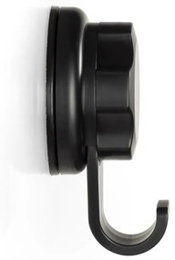 Sada 4 černých samodržících nástěnných háčků Compactor Bestlock Black Big Hooks, ⌀ 7,1 cm