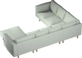 Potah na pohovku IKEA Norsborg rohová, 5-místná se šezlongem barva modrá látka pletený vzor