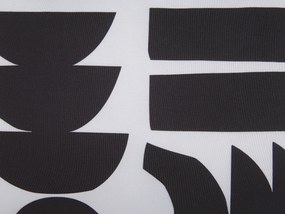 Sada 2 dekorativních polštářů s geometrickým vzorem 30 x 50 cm černobílá LIRIOPE Beliani